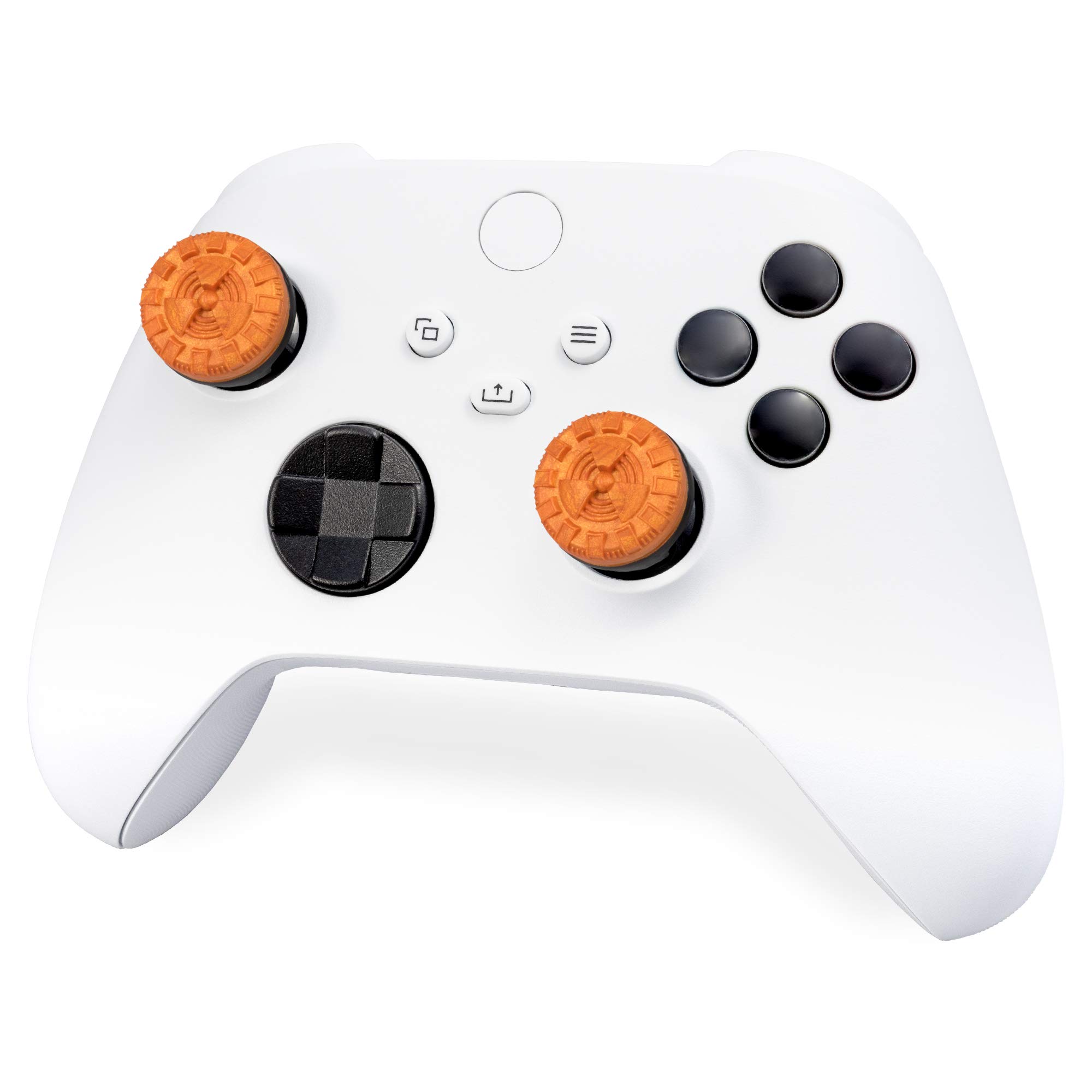 KontrolFreek Atomic for Xbox One and Xbox Series X Controller | Performance Thumbsticks | 2 Mid-Rise Convex | Orange