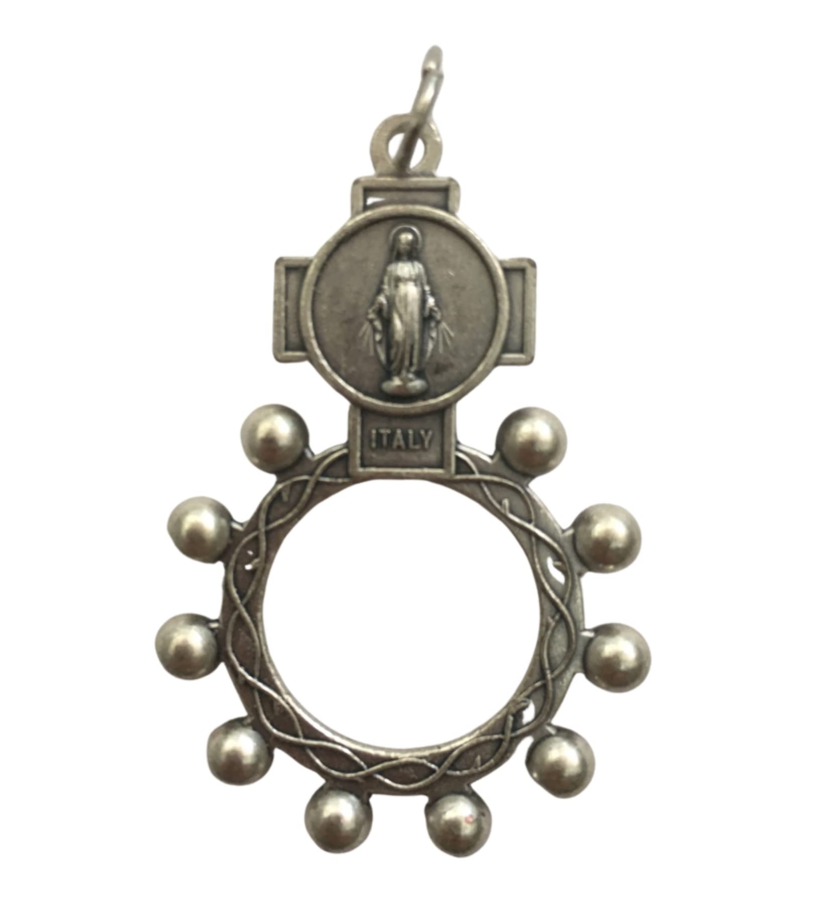 Miraculous Mary Rosary Ring, Finger Rosary Ring 100% Made in italy