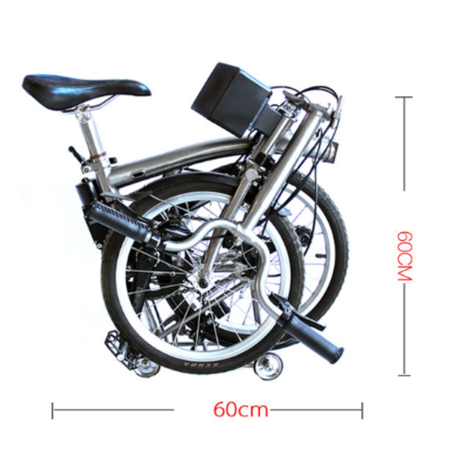 QYTECddzxc Adult Electric Bicycles Trifold Folding Titanium Electric Foldable Bike