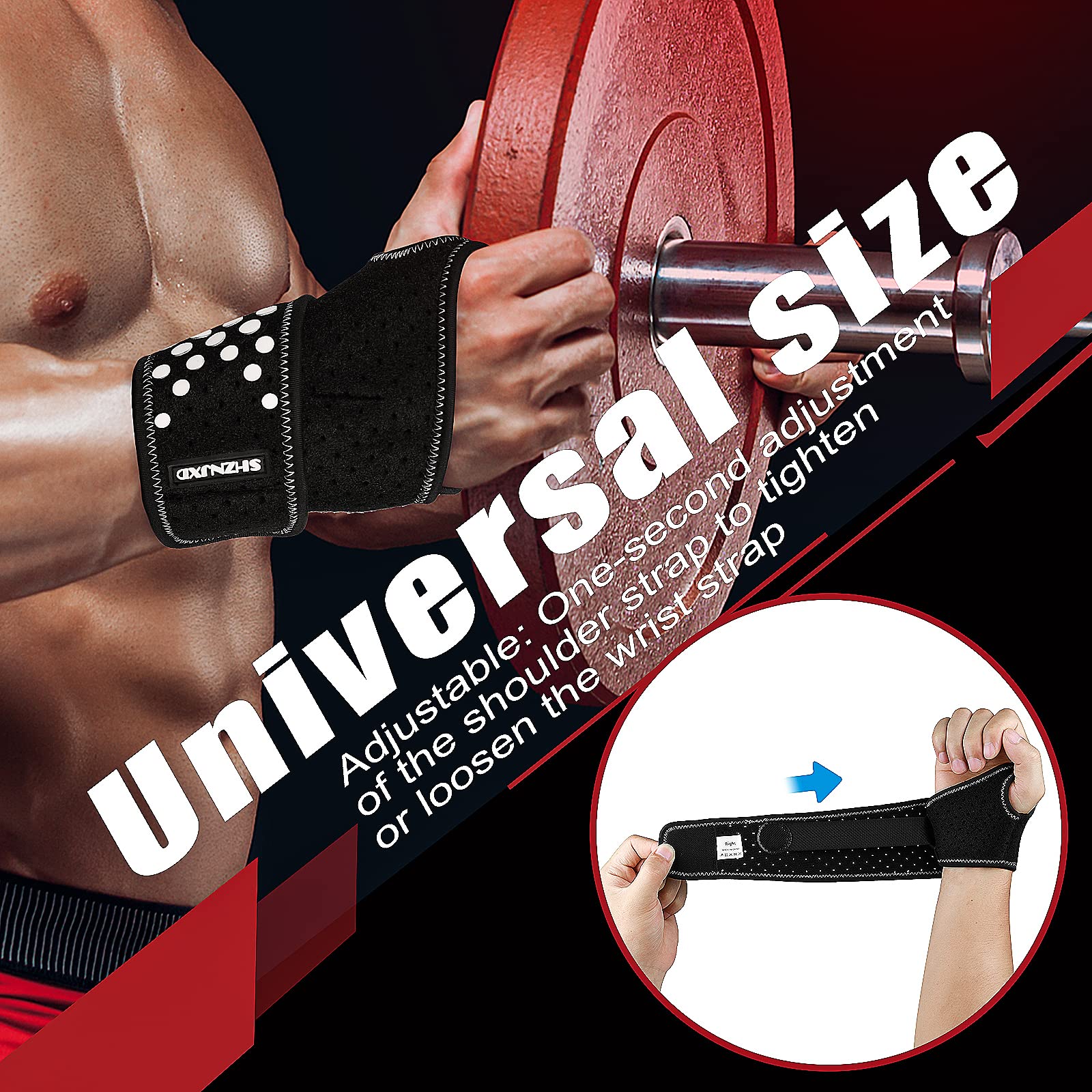 SHZNJXD Upgrade Wrist Brace for Carpal Tunnel for Women Men Right & Left Hands Doctor Recommend Wrist Wraps, Night Support (2 Pack Black)