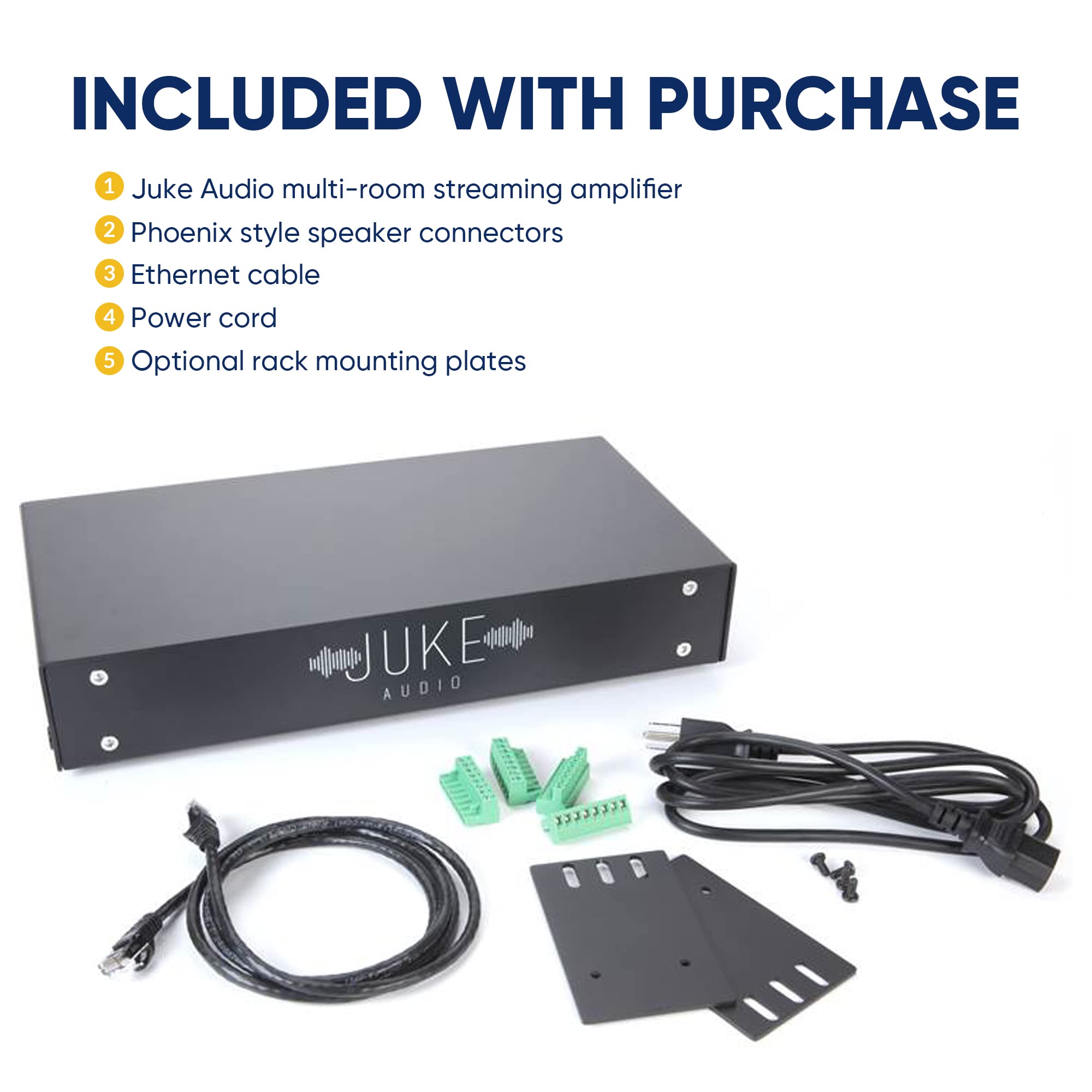 Juke-8 | 8 Zone,16 Channel, Amplifier | Multi-Room Audio Streaming via Airplay, Spotify Connect, DLNA
