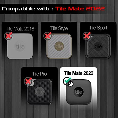 Seltureone Silicone Case Compatible for Tile Mate 2022 with Keychain, Anti-Scratch Lightweight Soft Protective Sleeve Skin Cover for Tile Mate Tracker 2022 (Device Not Included), White