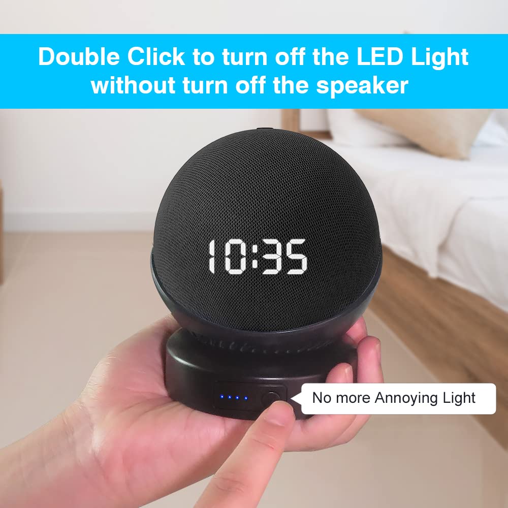Liboer Battery Base for EchoDot 4th Generation Make Dot 4 Portable Dot 4th and Homepop Mini 2 Stand Accessories (The Speaker Not Included) …