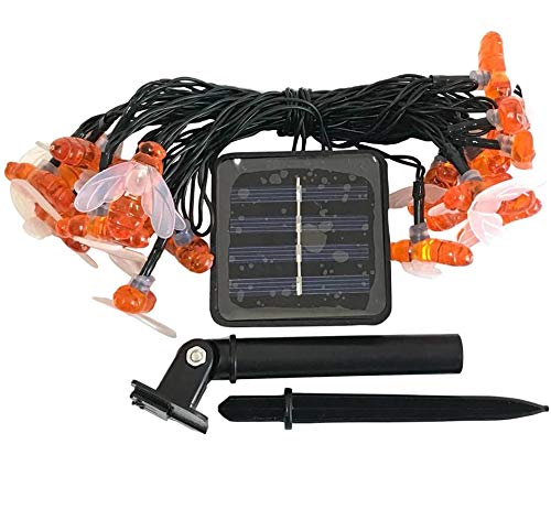Joiedomi Solar String Lights 21ft 30 LED Waterproof Simulation Bees Decor for Christmas Home Party Garden Patio Xmas Outdoor Decor