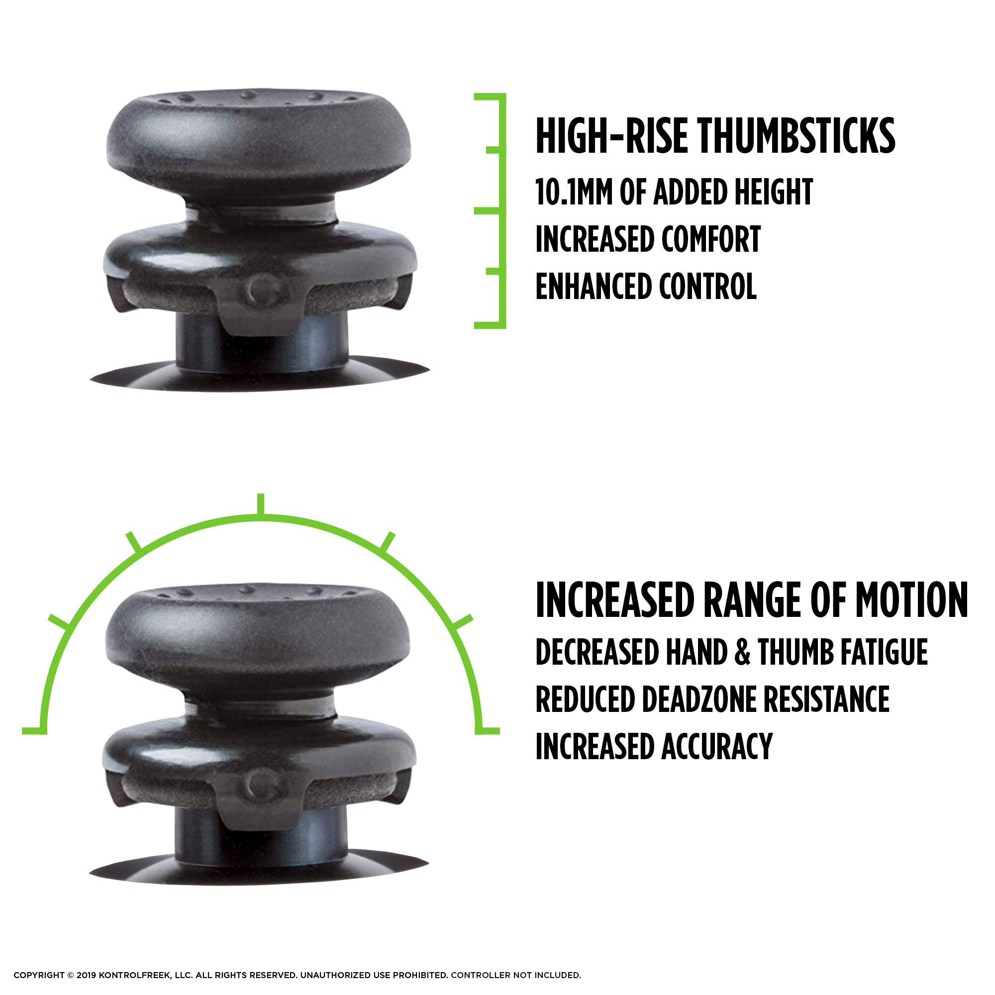 KontrolFreek Ultra for Xbox One and Xbox Series X Controller | Performance Thumbsticks | 2 High-Rise Concave | Black