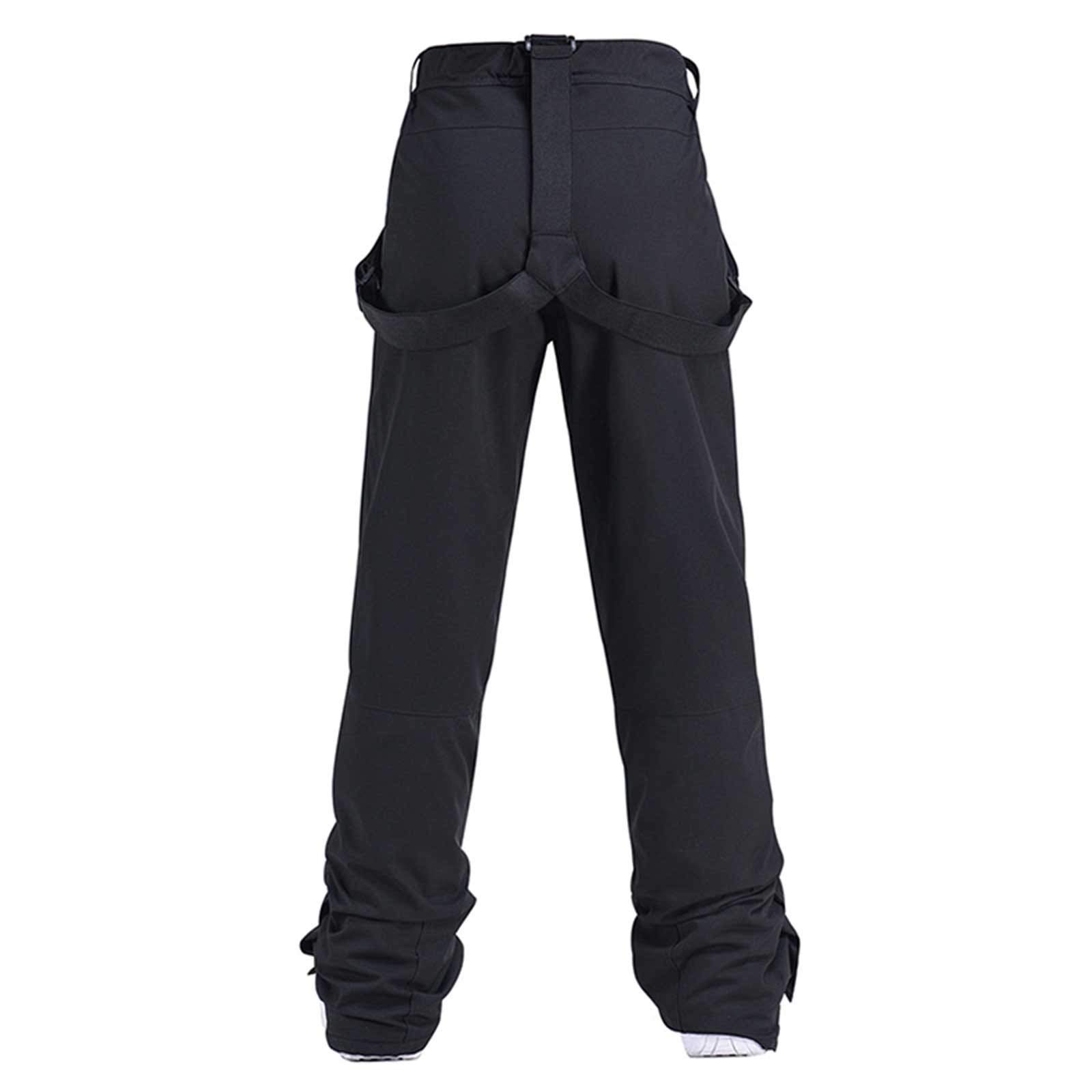 LULUZ Women's Ski Bibs Snow Pants Waterproof Insulated Winter Snowboard Outdoor Hiking Black