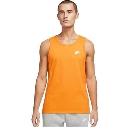 Nike Men's Club Tank Top (as1, Alpha, x_l, Regular, Regular, Kumquat, X-Large)
