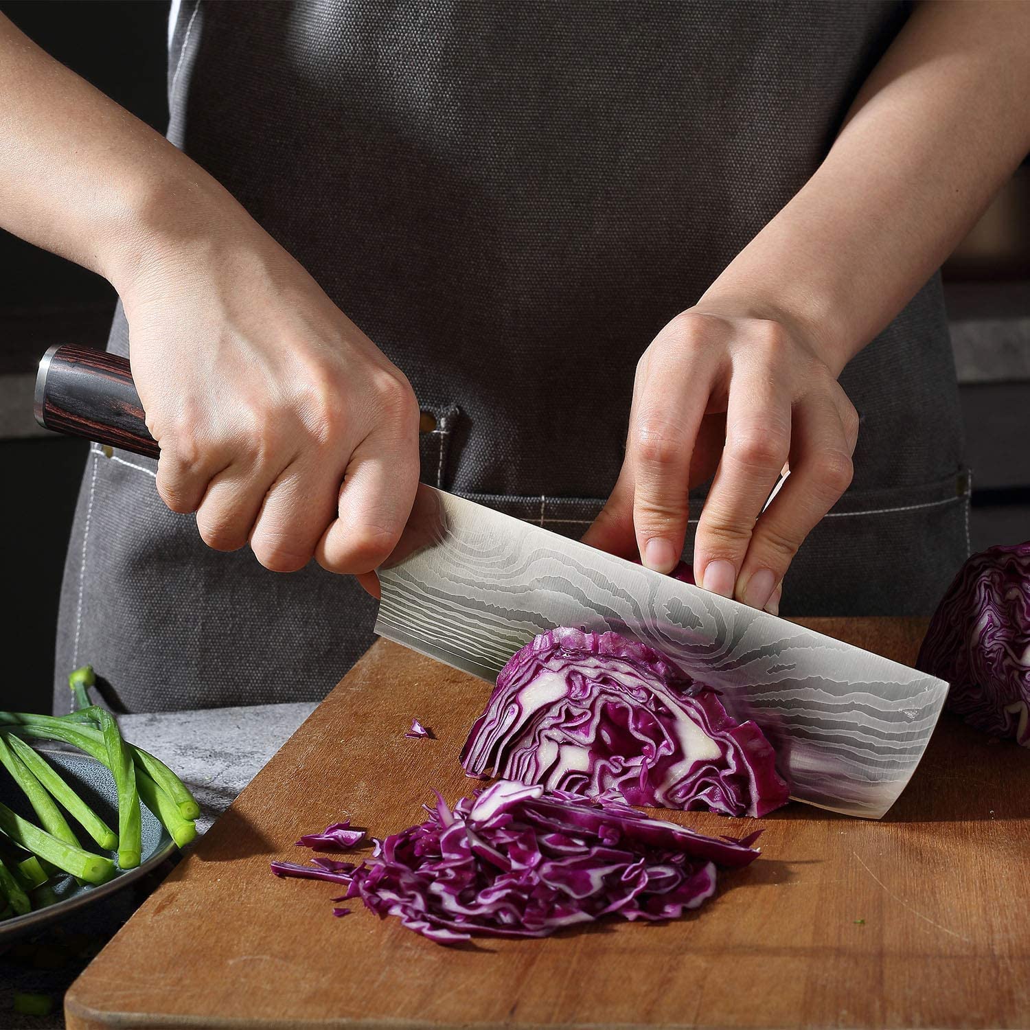 PAUDIN Cleaver Knife + Nakiri Knife