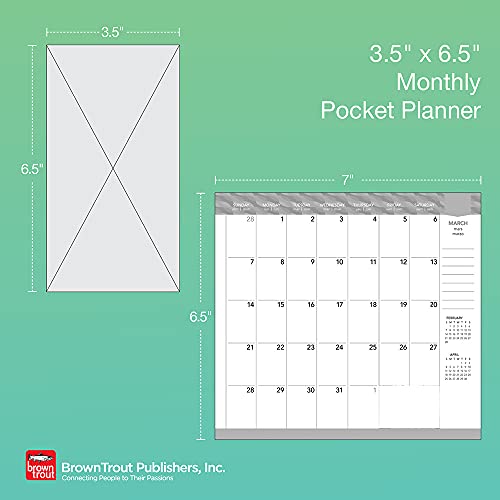 I Love Puppies Jadore les Chiots 2022 3.5 x 6.5 Inch Two Year Monthly Pocket Planner, Dogs Pets Canine