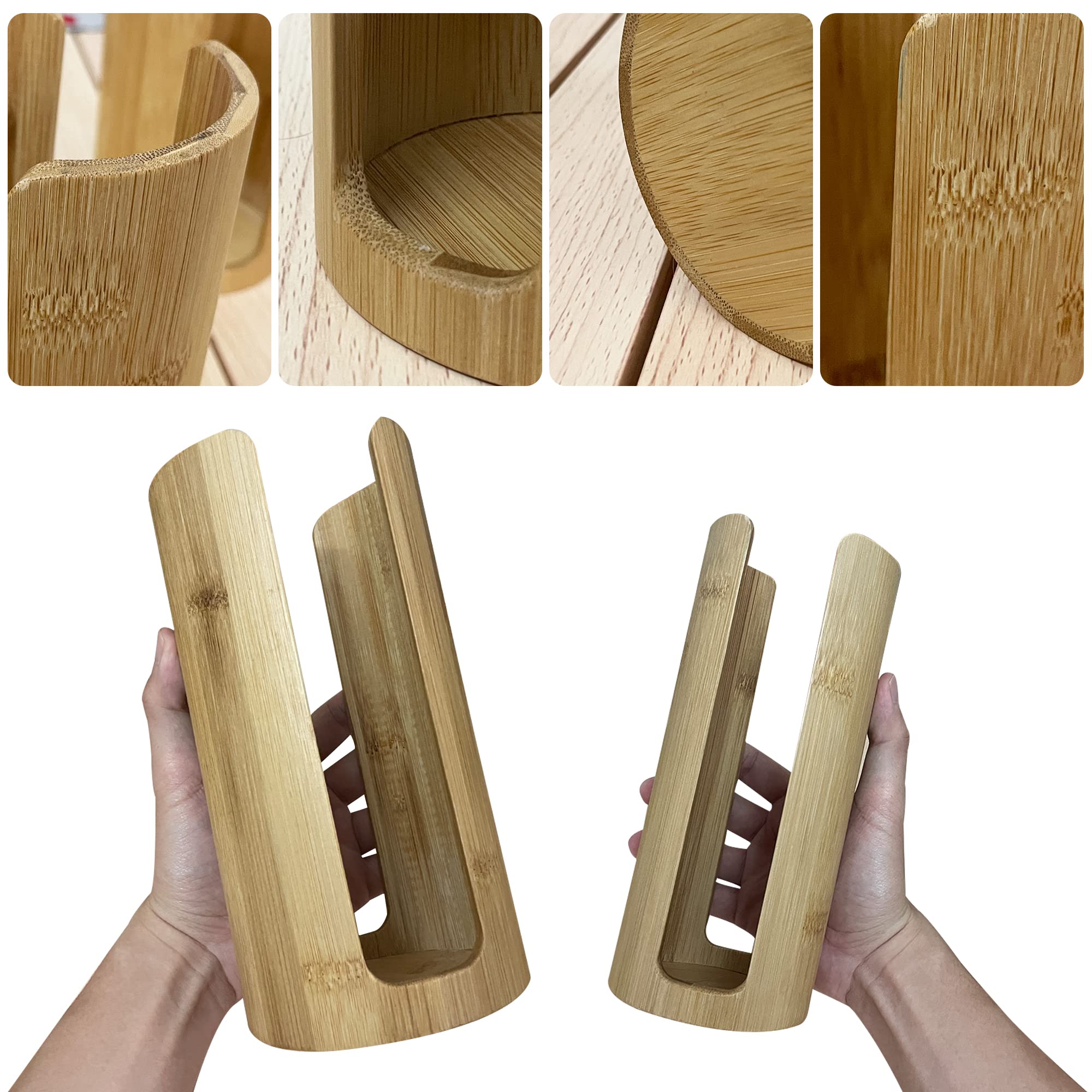 Mason Jar Lid Organizer (2pcs), Mason Jar Lid Storage Made of Bamboo, Fit Perfectly, Stackable Steady, Suitable for wide mouth or Regular Mason Lids/Canning Lids/Bamboo Lids