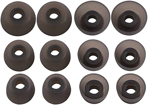 Silicone Ear Tips Replacement for Jabra Elite 3 / 7 Pro /75t, JNSA Replacement Earbuds Tips Compatible with Jabra Elite 7 Pro / Elite 3 Earbuds ,6 Pairs SML Black