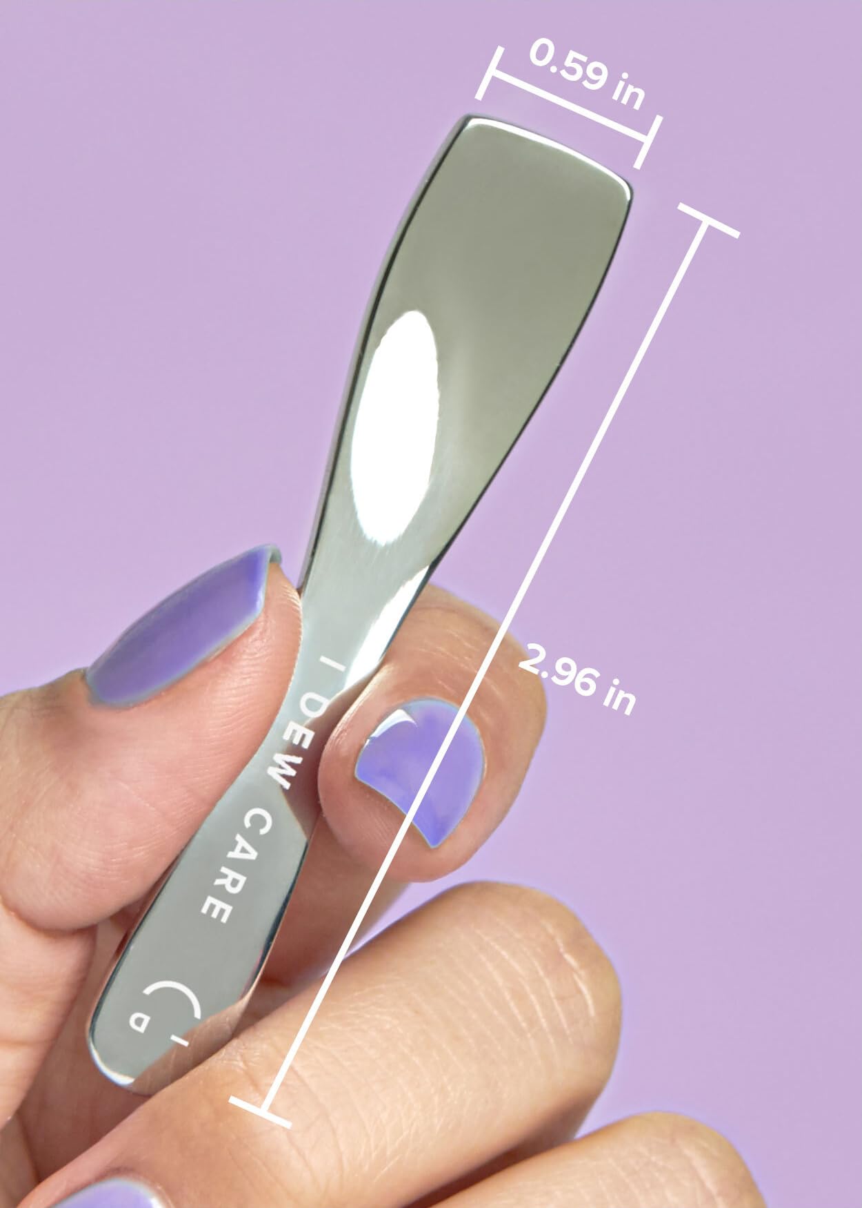 I Dew Care Multi-functional Applicator - Get The Scoop | Gift, Stainless Steel Spatula, Beauty Tool for Cream, Lip Balm, Wash-Off Masks, Mixing, Depuffing