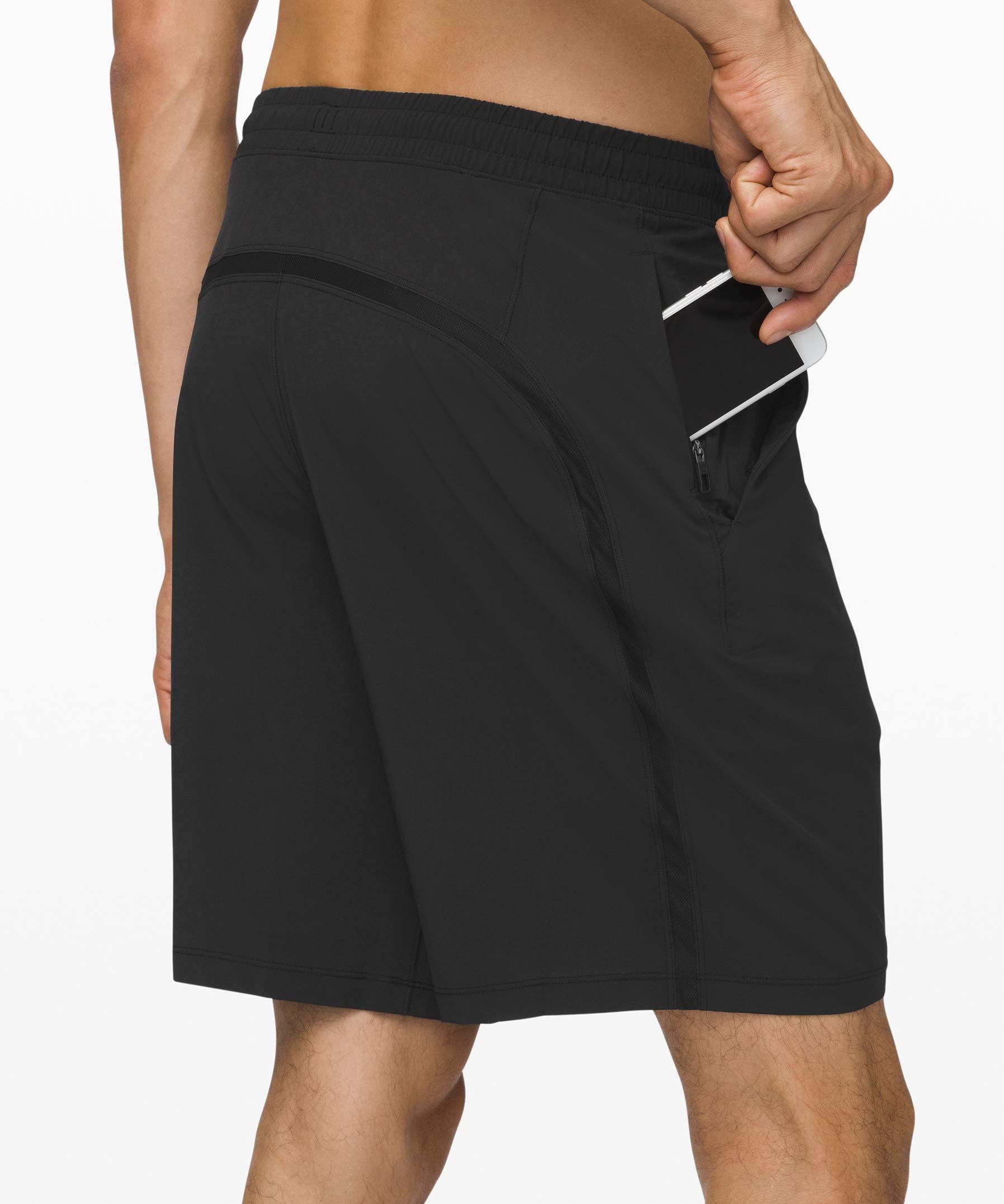 Lululemon Athletica Mens Pace Breaker Short Linerless (Black, S)