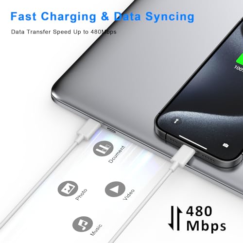 Matsusho iPhone 15 Charger 10 FT, 3 Pack 20W USB-C Fast Wall Charger with 3 Pack 10FT Extra Long USB C Charger Fast Charging Cable Compatible for iPhone 15/15 Plus/15 Pro/15 Pro Max, iPad Pro/Air/Mini