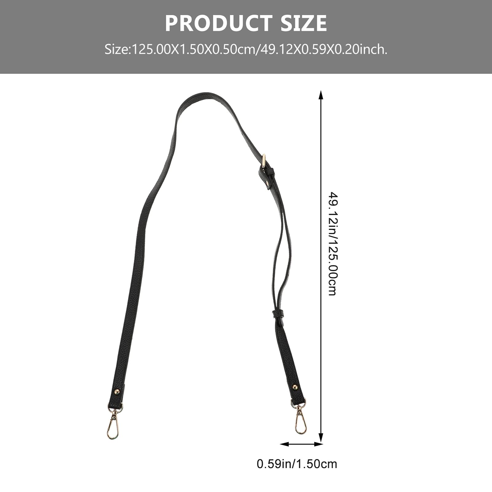 Luxshiny Pu Leather Adjustable Crossbody Strap for Small Bags Purse Wallet Clutch Phone Case Replacement Chain Strap Silver
