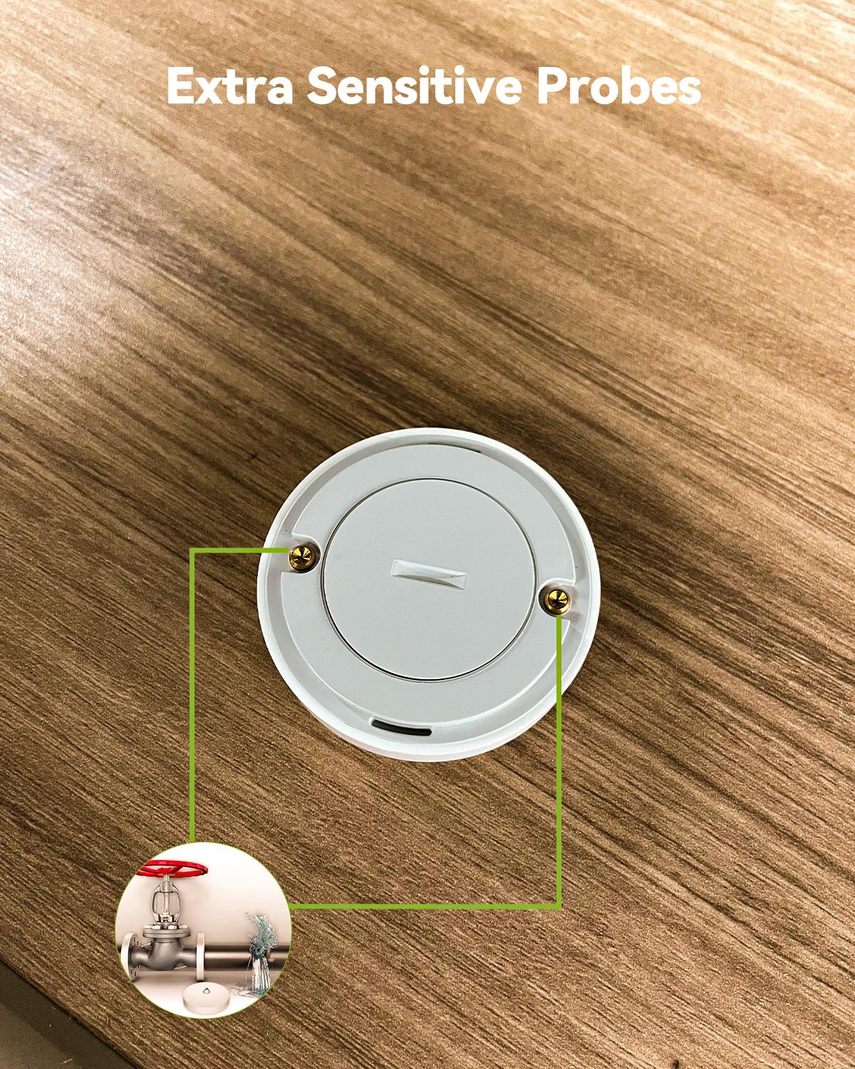 iAlarm Zigbee Water Leak Sensor, Requires Zigbee Hub, Monitor Your Entire Home for Leaks, Suitable for Kitchens, Bathrooms, Basements or Under Sink