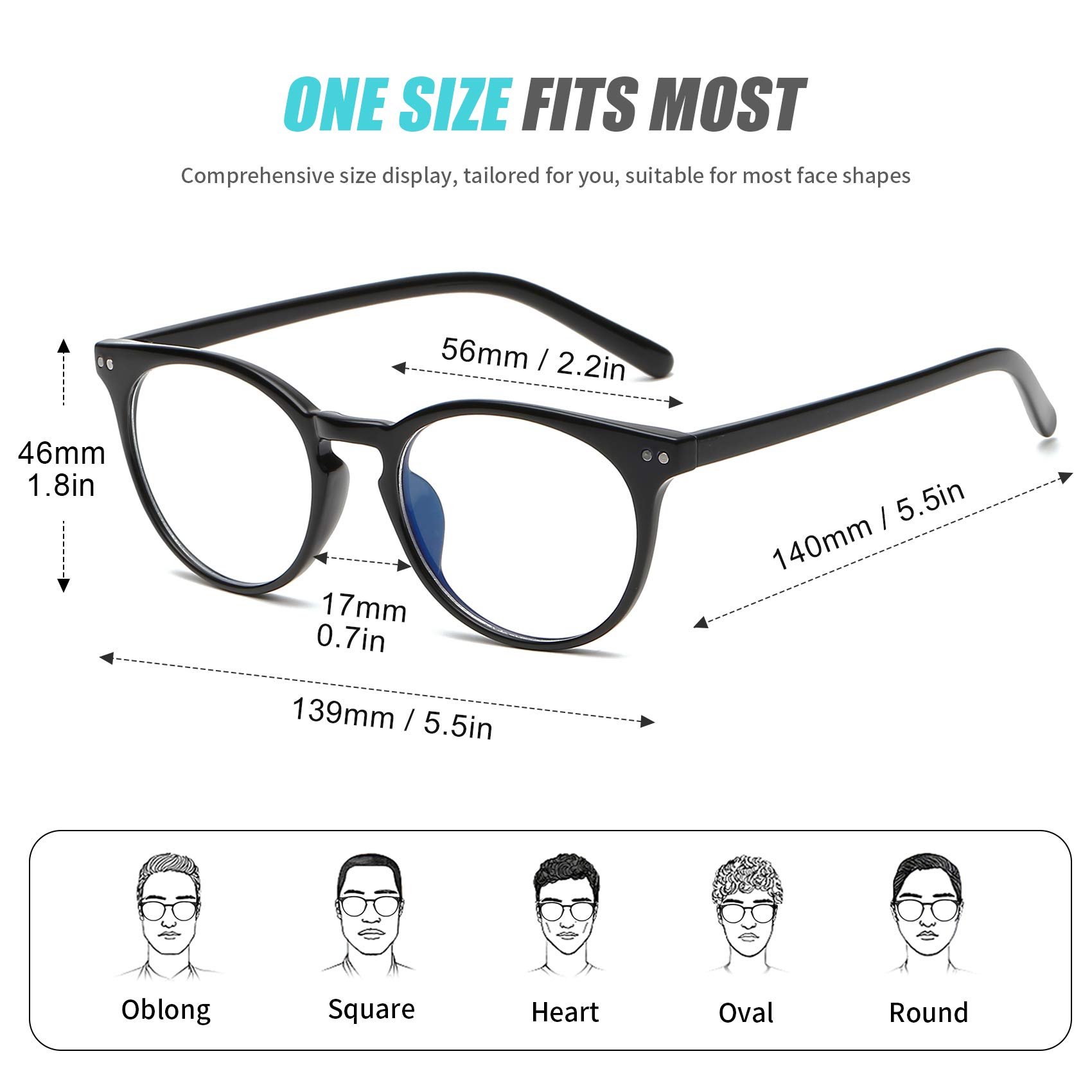 KECHIO Round Blue Light Blocking Glasses Vintage for Women Men Approved Anti Blue Ray Computer TV Reading Cut UV400 Eye Glasses