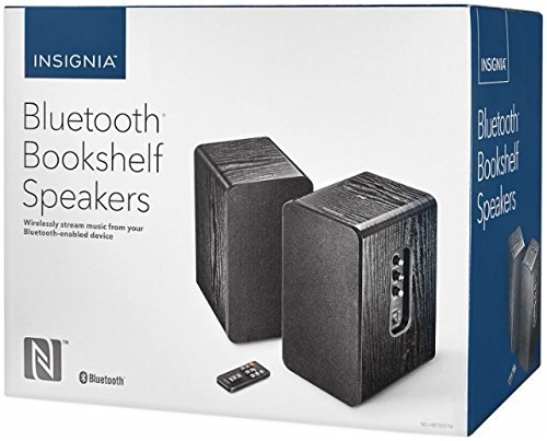 Insignia Powered Bluetooth Bookshelf Speakers (Pair) - Black NS-HBTSS116