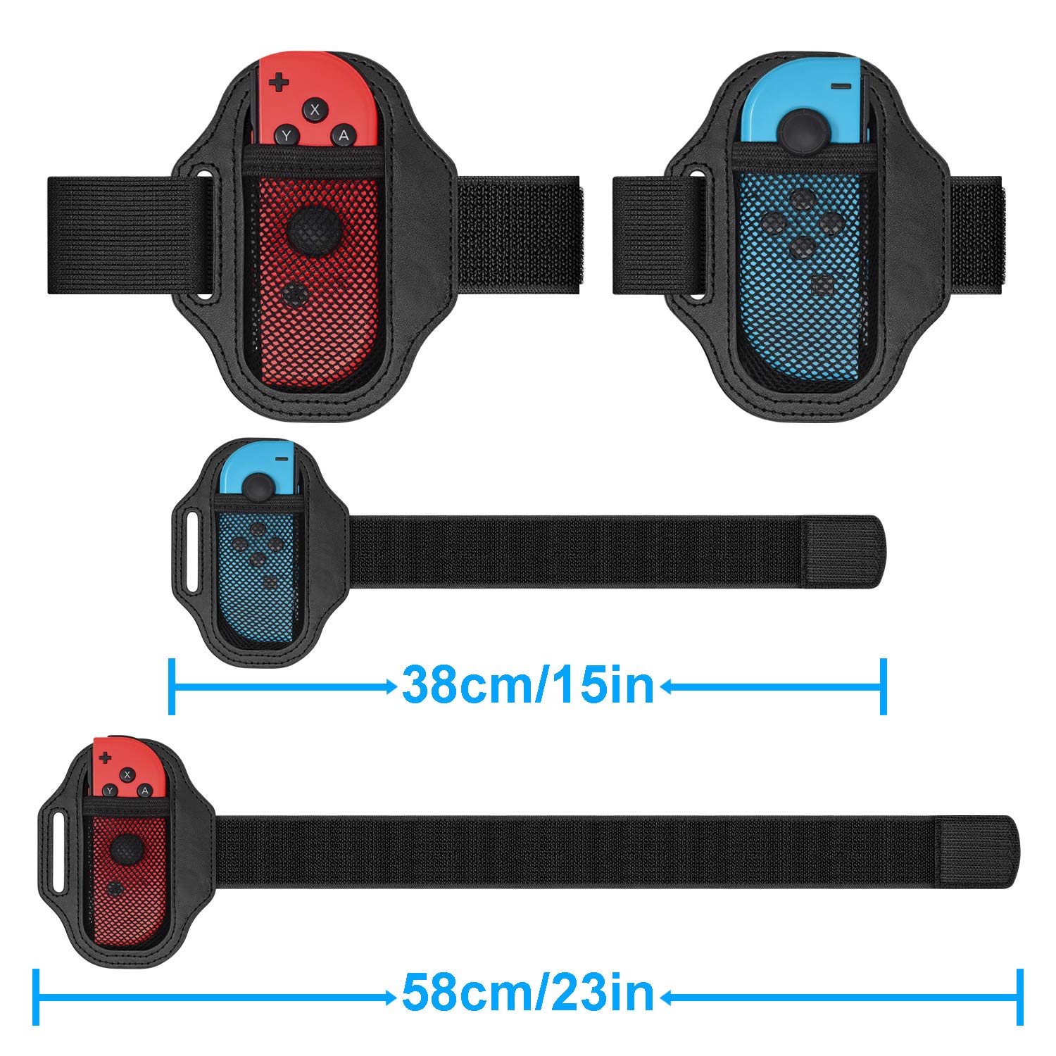Leg Band Strap for Nintendo Switch/Switch OLED Ring Fit Adventure Game/Switch Sports Play Soccer 2022, Adjustable Elastic Sport Movement Leg Band- 2 Pack