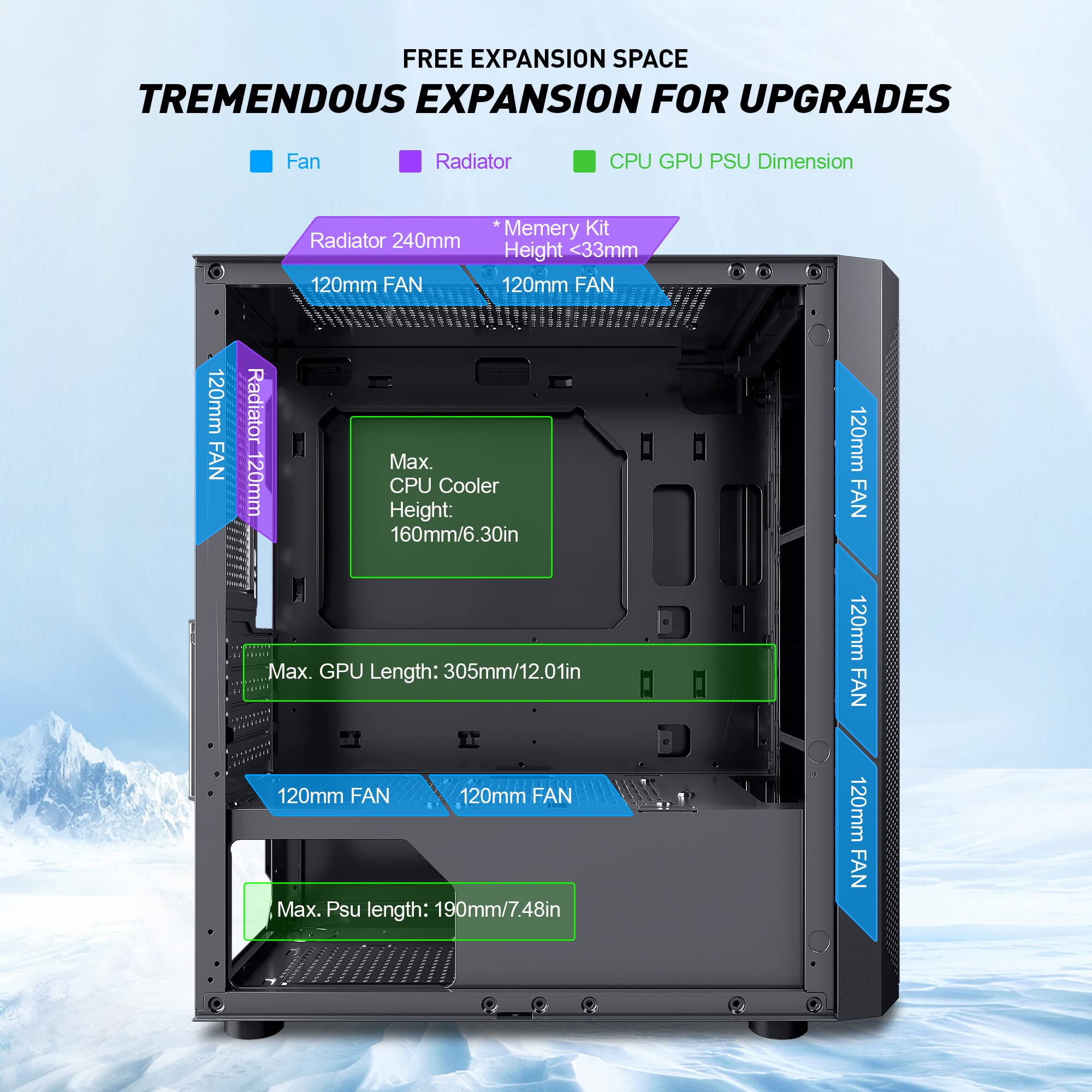 RHIROTEC MATX Micro ATX Case Gaming PC Case, Computer Case Pre-Installed 4 x RGB Rainbow Fan Tempered Glass Side Panel & Hollow Out Front Panel Ventilated Airflow with Magnetic Design Dust Filter
