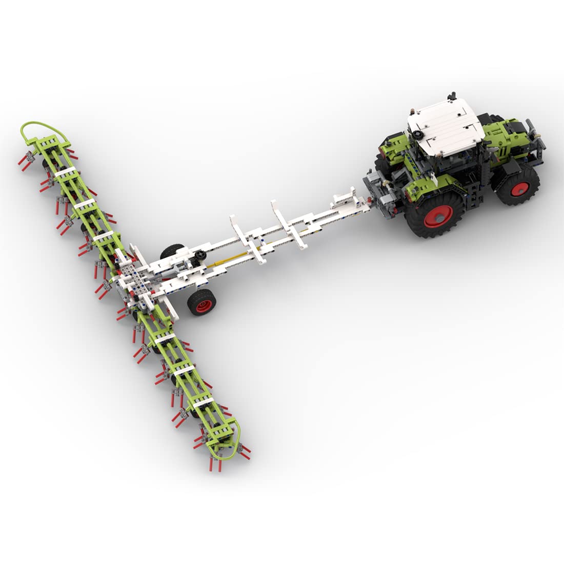 Ottima RC Farm Hay Tedder Building Blocks, Dynamic Extendable Tech Vehicles Tractor Building Kit Compatible with Lego Technic - 2057PCS