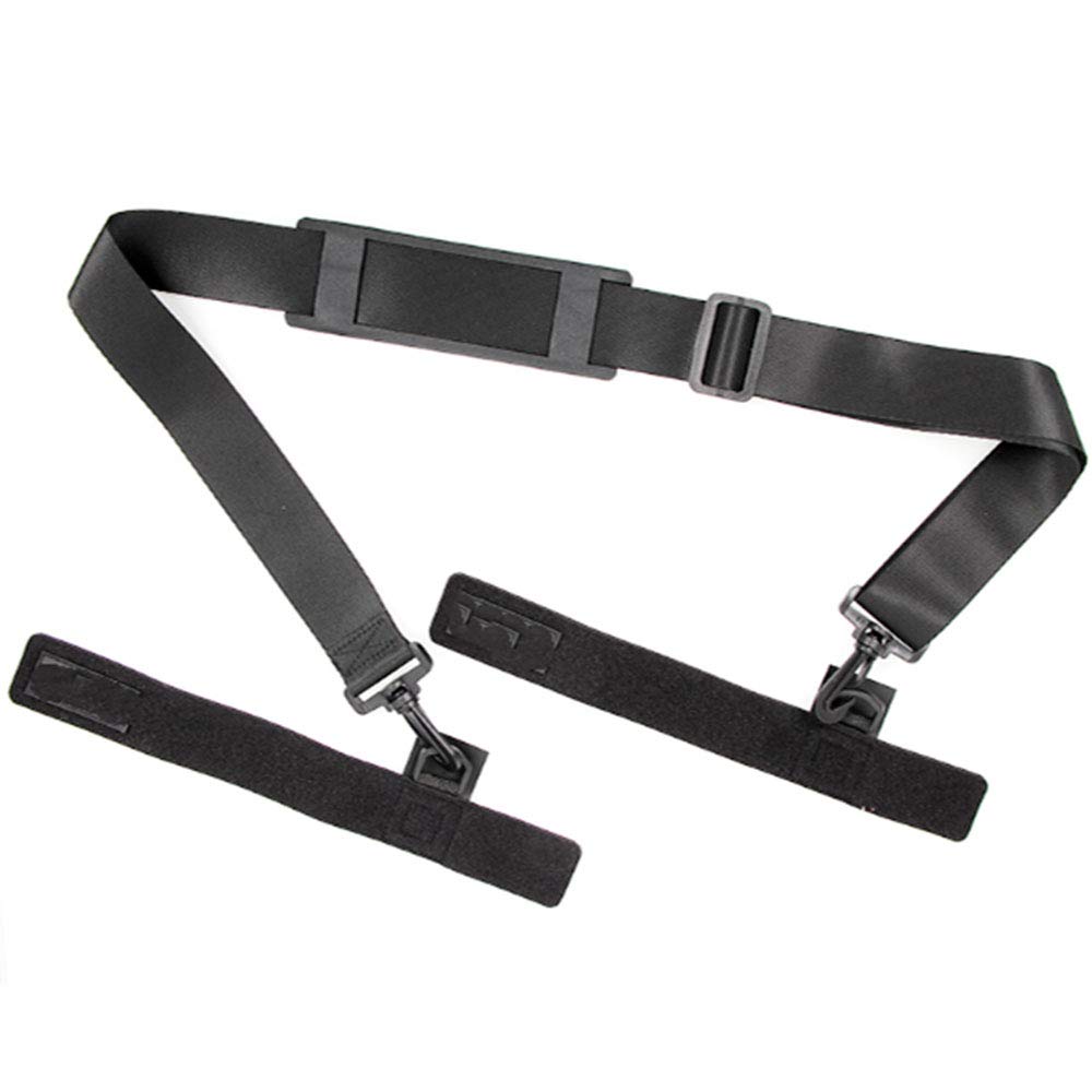 LRONG Fishing Rod Straps Belt Fishing Tackle Ties Shoulder Strap Adjustable Shoulder Strap with Fishing Rod Strap, Black