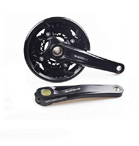 lundeng Shimanobdf FC-MT500 Mountain Bike one-Piece Crank 40-30-22T 175mm with Protective Ring (Bottomless Shaft)