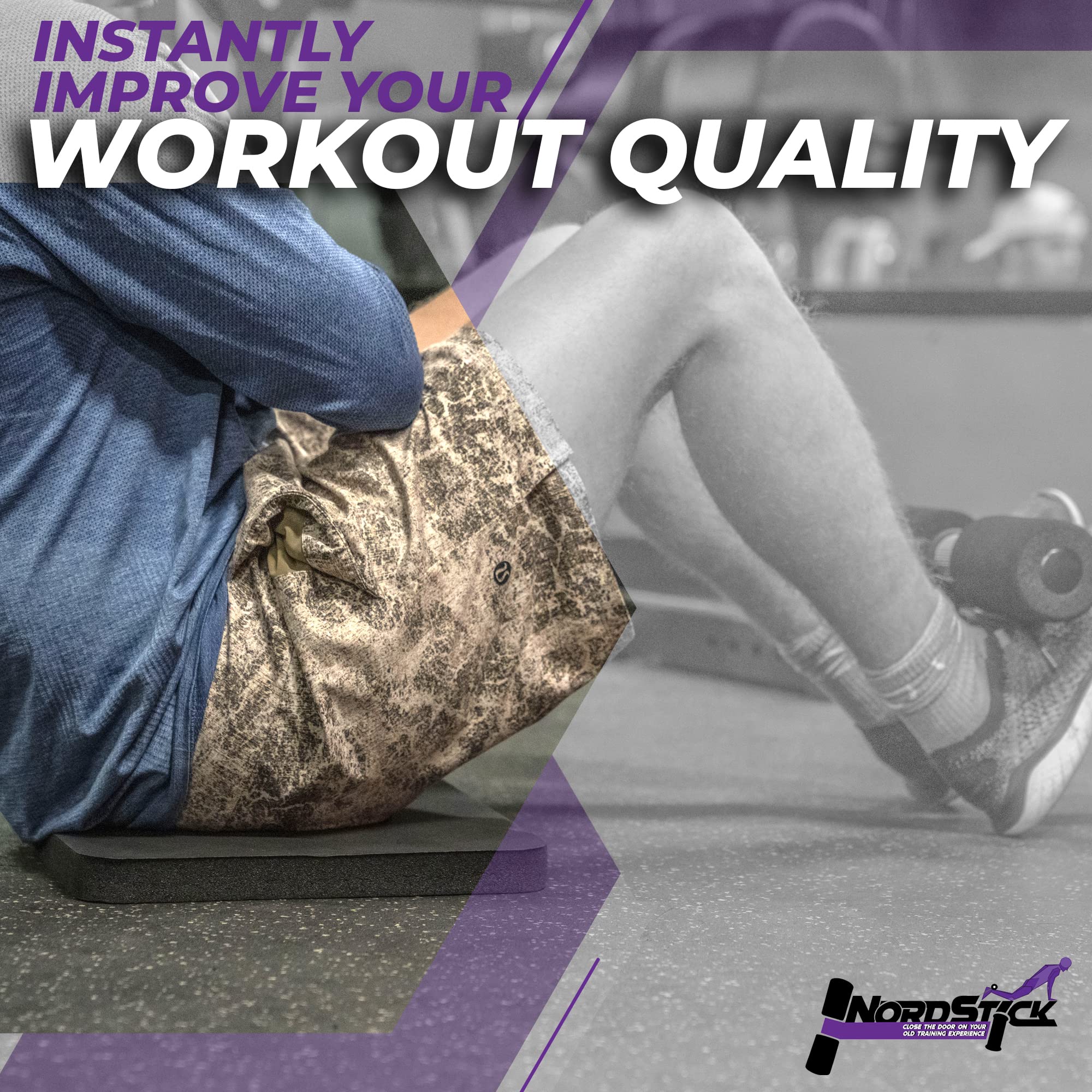 Nordstick Nordic Curl Knee Pad - Premium Soft Feel and Extra Thick 1.2" (30.5mm) - Pad Provides Cushion for Knees and Elbows - Durable & Portable Exercise Mat For Many Workouts And Everyday Tasks