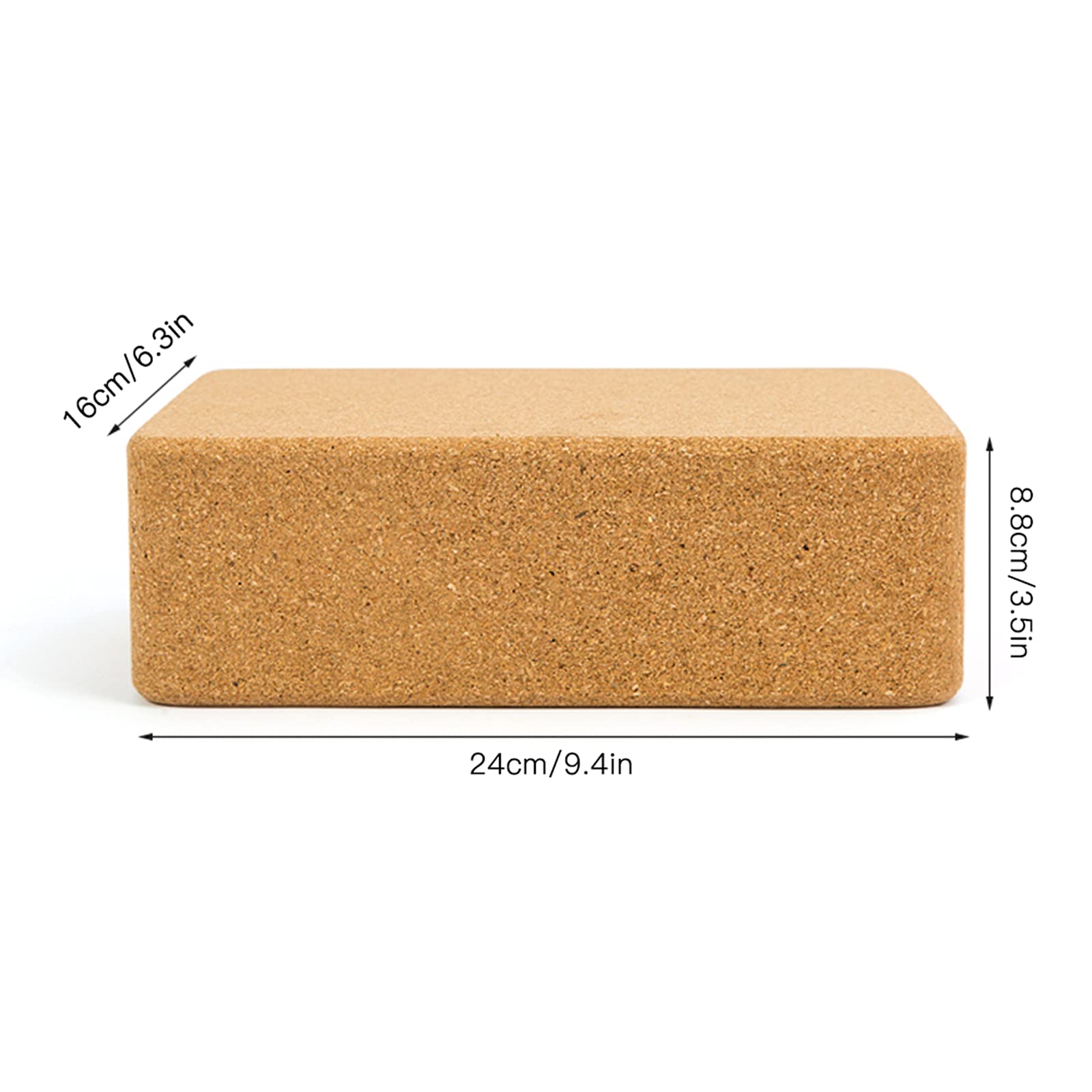 kunma 9.4" Lightweight Eco-Friendly High Density Yoga Brick Yoga Belt Home Fitness Accessories Soft EVA Foam Support Poses for Exercise (Orange)