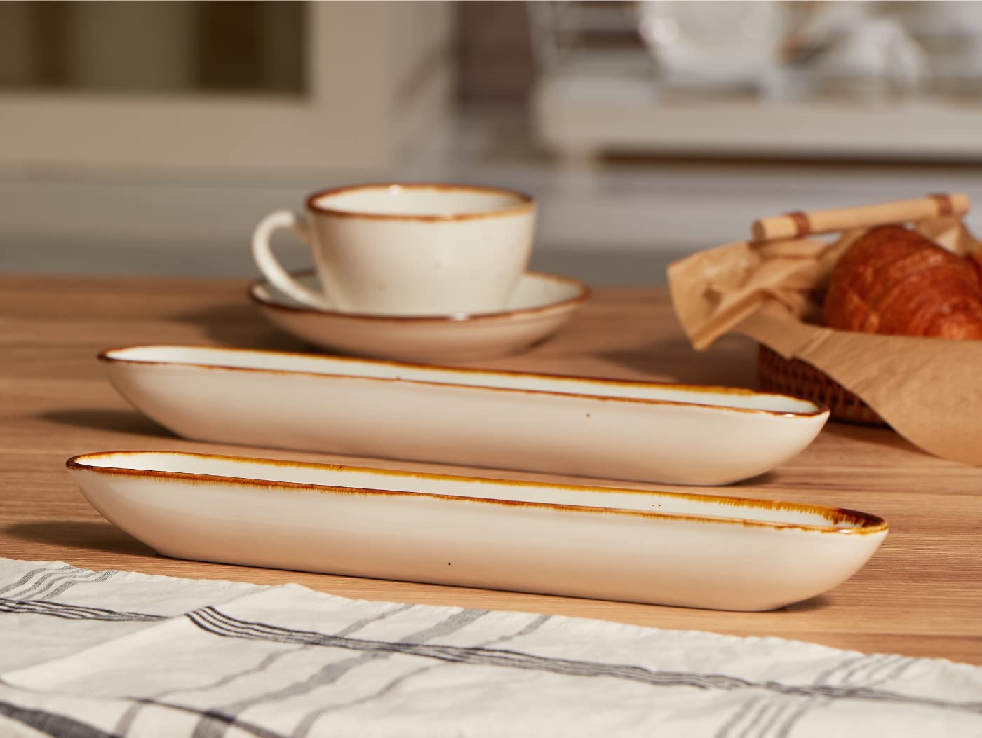 ONEMORE Chip and Dip Serving Set, Olive Tray Bundle