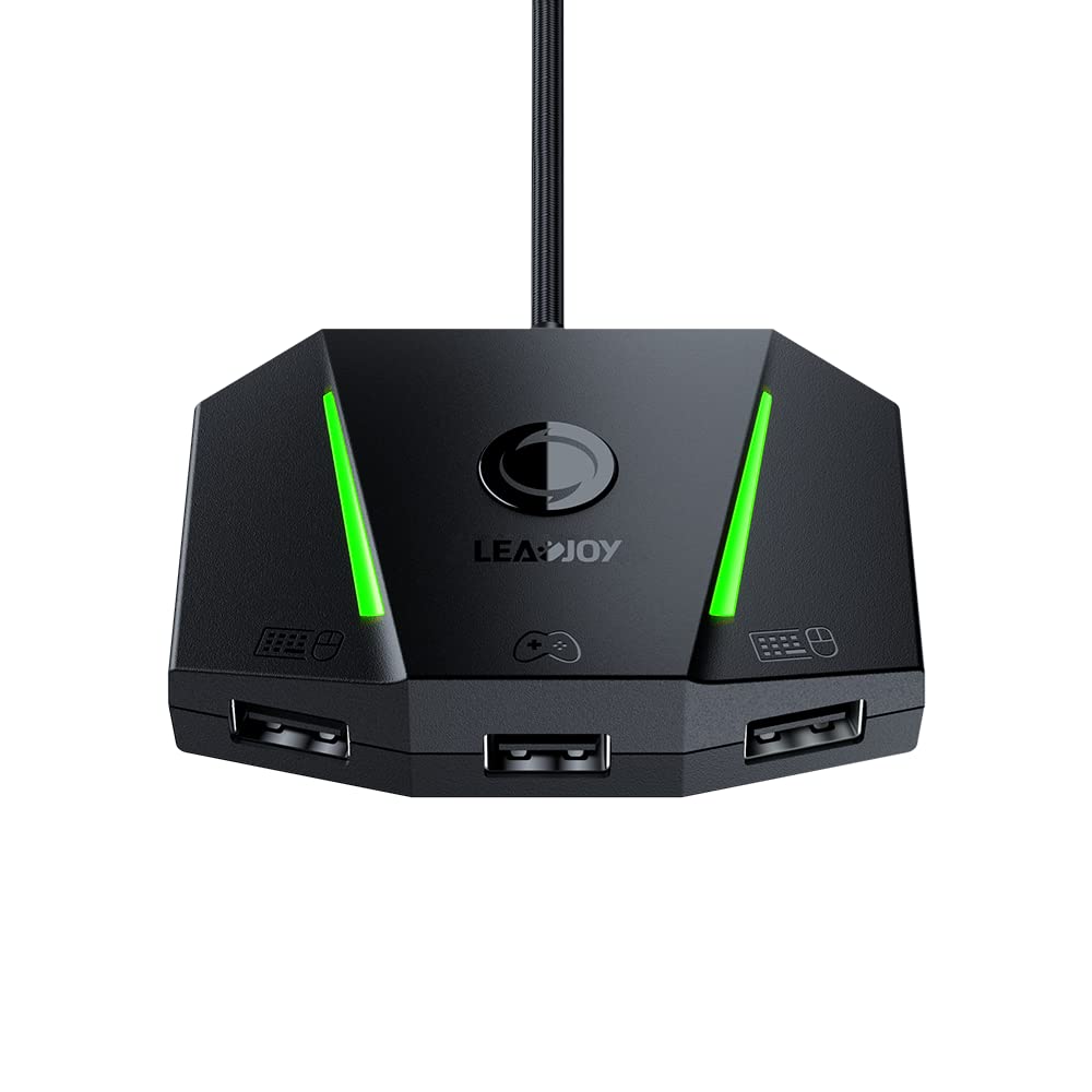leadjoy 【2022 New Version】 VX2 AimBox Keyboard Mouse Adapter for Xbox One, Xbox Series X/S, Nintendo Switch, PS4, PS5, Game Consoles for FPS, TPS and RTS