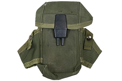 US Military Alice Ammo Pouch Ammunition OD Green (Olive Drab) 30 Round Magazine M16 Rifle Hand Grenade LC-1 Small Arms Case Pouch with Alice Clips LC1