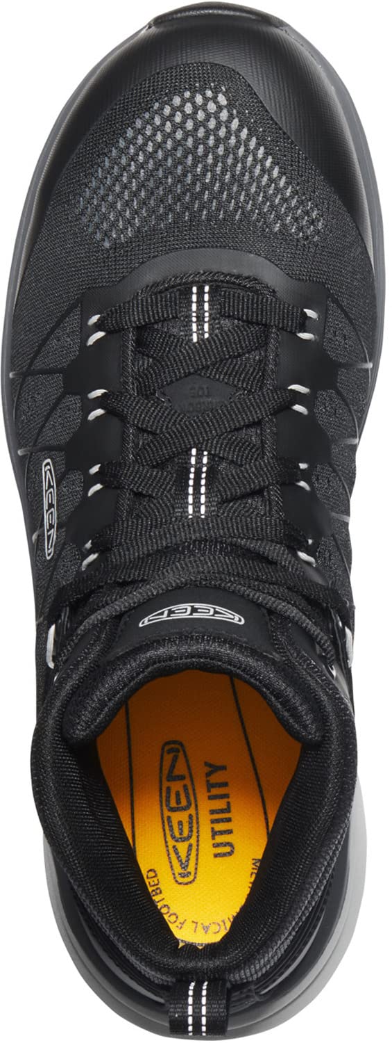 KEEN Utility Vista Energy Mid, Vapor/Black, Comp Toe, EH, Hiking, Work Boot (9.5 EE)
