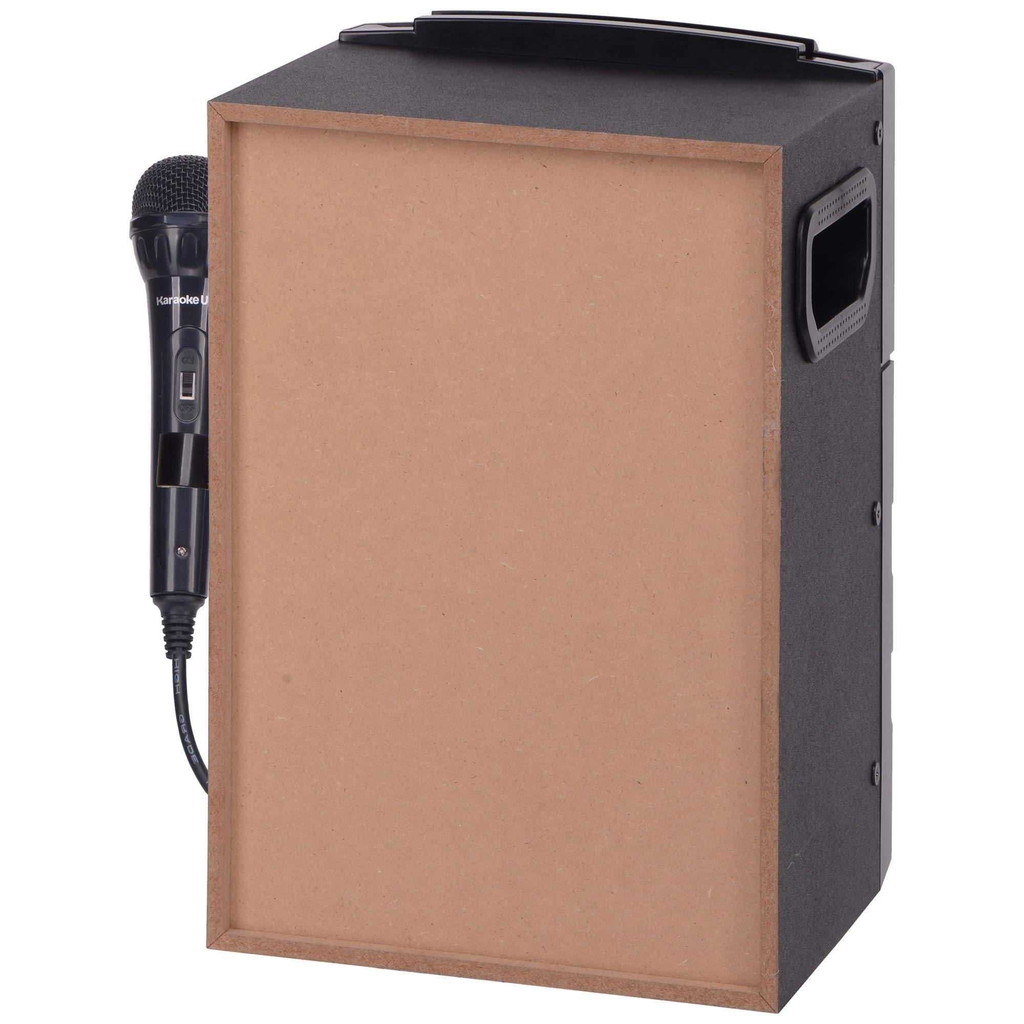 Karaoke USA Portable MP3 Karaoke Player with Bluetooth, PA, and Built-In Battery (GQ410) , Black