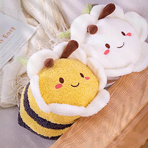 OUKEYI 12 Inch Bee Plush Toy, Cuddly Bee Pillow ,Soft Honeybee Hugging Pillows Plush Doll Gift for Kids Birthday Party,Christmas,Valentine
