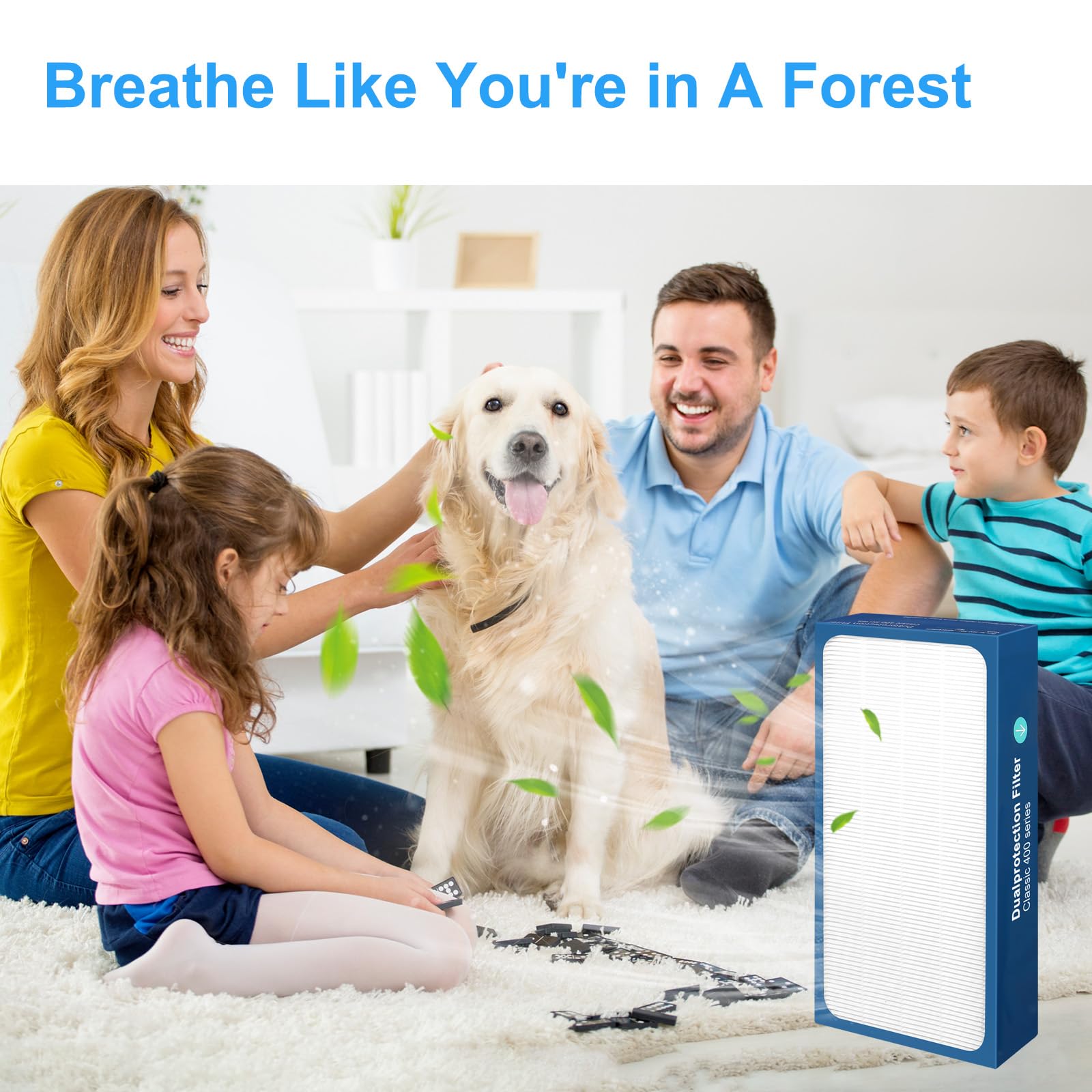 Vanbolt Upgraded Classic 400 Series Replacement Filter,Compatible with Blueair 400 Series Air Purifier Replacement Filter, Part# 480i,402,403,405,410,455EB,450E Replacement Filter (1PACK)