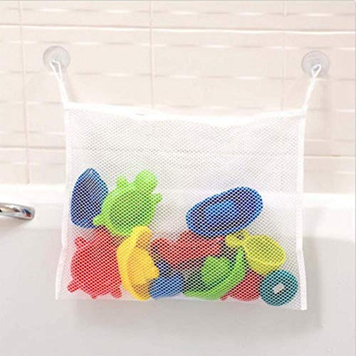 Lipfer Bath Toy Organizer Baby Bathtub Hanging Mesh Net Kids Time Toys Storage Suction Bag