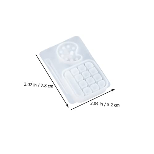 SEWACC Resin Molds 6 Pcs Palette Stencil Resin Tray Eyeshadow Pallet Crystal Mold Paint Resin Eyeshadow Pallets Silicone Mold for DIY Paint Tray Box Mold DIY Accessories Clay