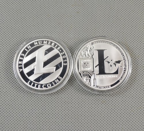 Silver Plated Commemorative Litecoin Collectible Iron Miner Coin - One Item w/Random Color and Design