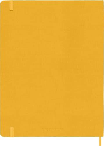Moleskine Classic Notebook, Hard Cover, XL (7.5" x 9.5") Ruled/Lined, Orange Yellow (Silk), 192 Pages