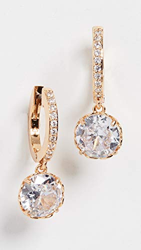Kate Spade New York That Sparkle Pave Huggies, Clear/Gold
