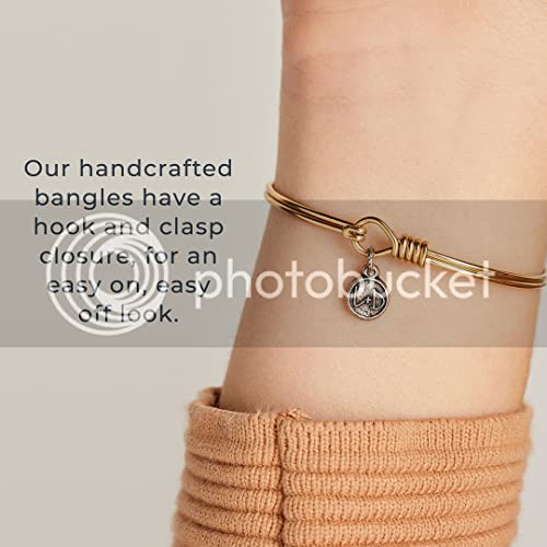 Luca + Danni Heart Medley Bangle Bracelet In Rainbow For Women - Brass Tone Regular Size Made in USA