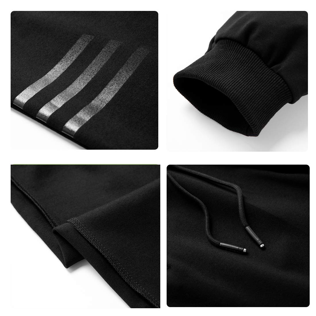 INVACHI Men's 2-Piece Full Zip Athletic Tracksuit Set Jacket & Pants for Active Fitness and Jogging