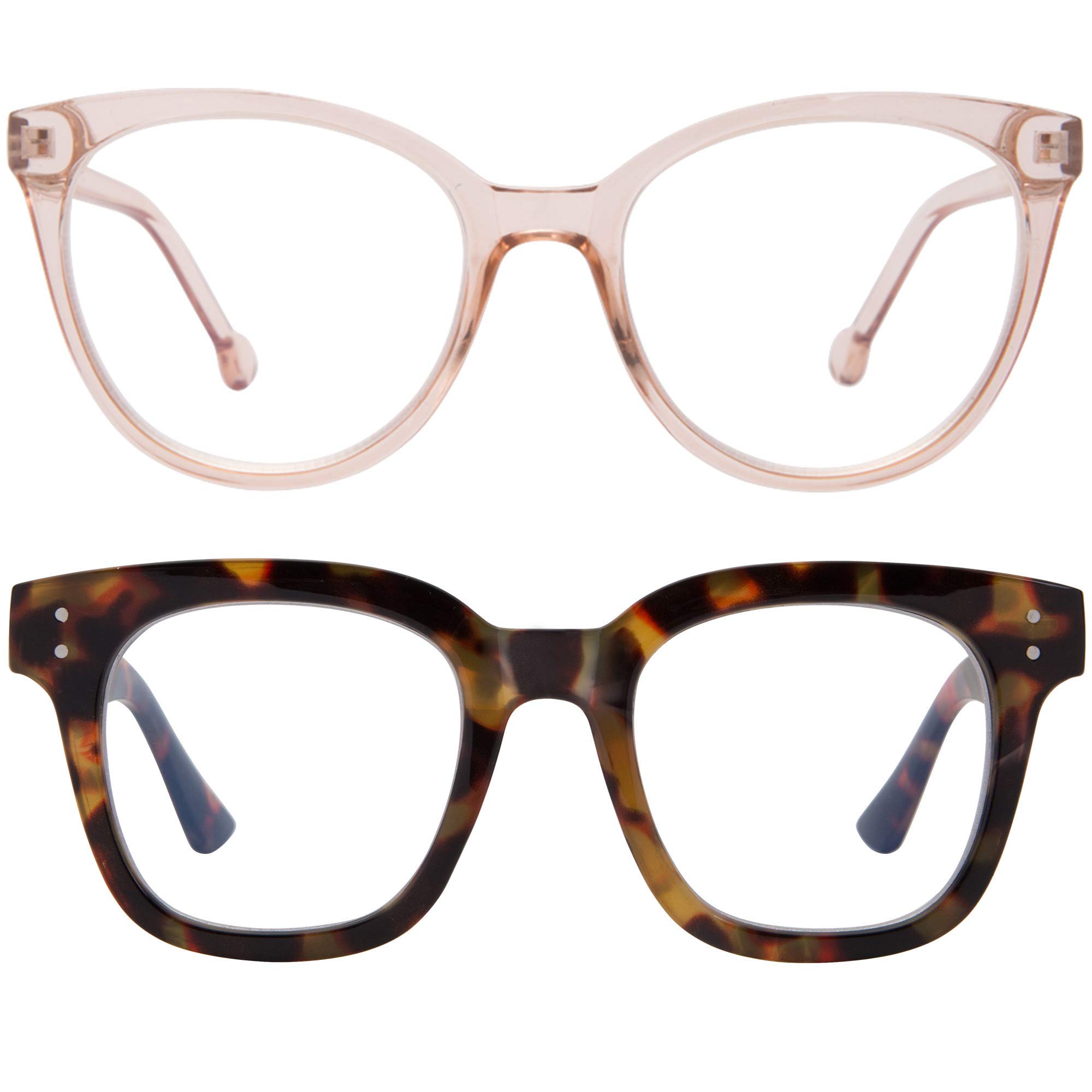 Madison Avenue Women Blue Light Glasses,Oversize Blue Light Glasses for Women, Anti Eyestrain & UV Protection Computer Eyeglasses