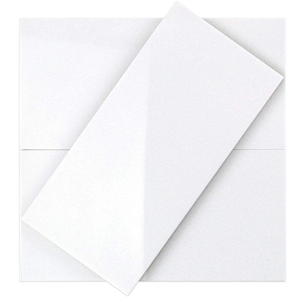 Lucid White 6 in. x 12 in. Polished Nano Glass Porcelain Floor and Wall Tile (10 Pieces 4.84 Sq. Ft. / Case)
