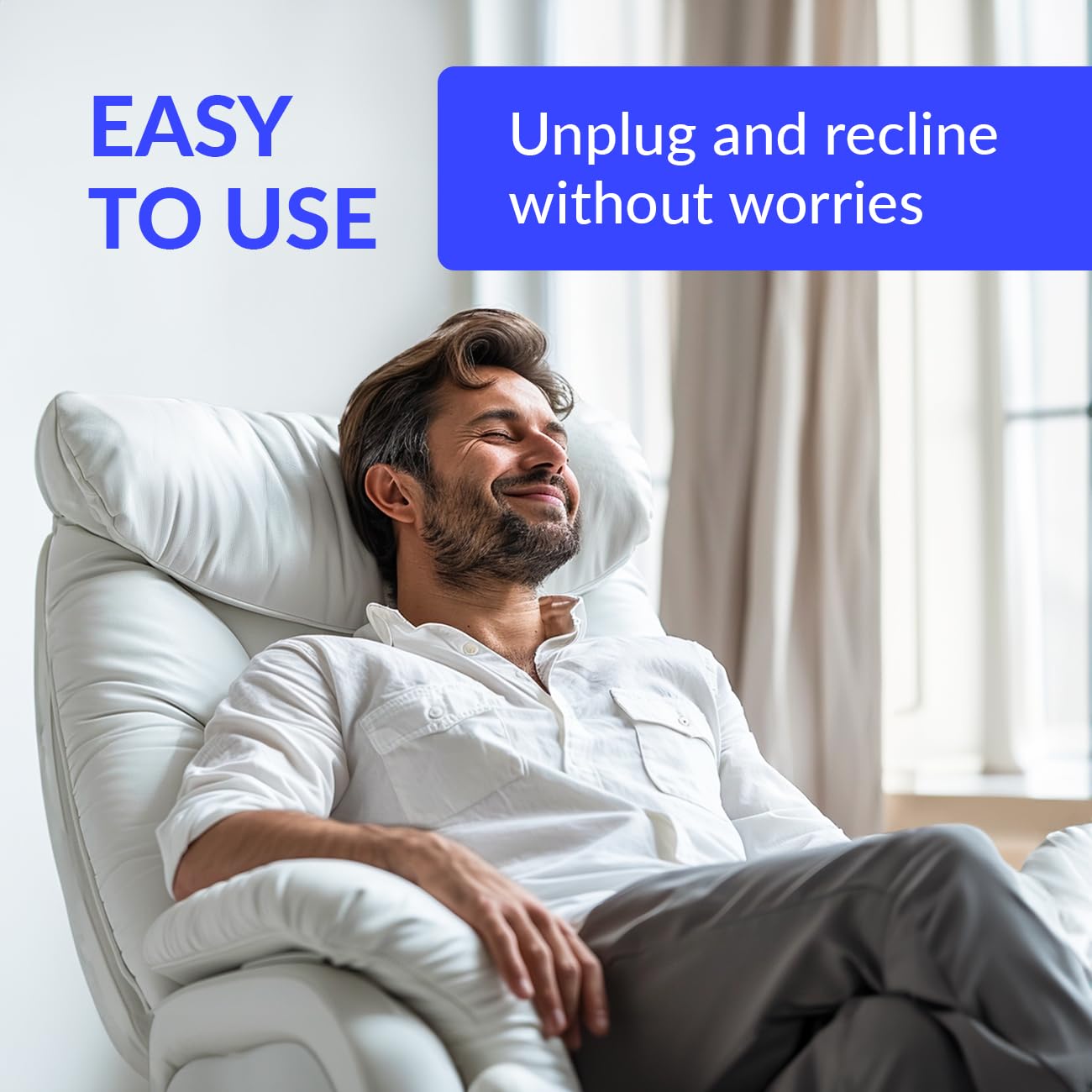 Lavolta Battery Pack for Reclining Furniture - Rechargeable Recliner Battery Pack - 2200mAh Universal 2-Pin Power Supply for Electric Recliners, Recliner Chair, Couch, Sofa - Wireless Backup Charger