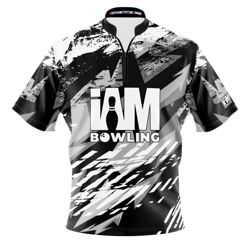 Logo Infusion Dye-Sublimated Bowling Jersey (Sash Collar) - I AM Bowling Fun Design 2020-IAB (Small) Multicolored