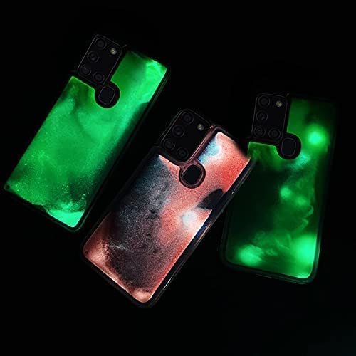 Yatchen Liquid Fluorescent Case for Samsung Galaxy S23 Ultra,Luxury Fun Glow in The Darkness Quicksand Clear Soft TPU Back Cover Luminous Shockproof Protector (Green, Galaxy S23 Ultra)