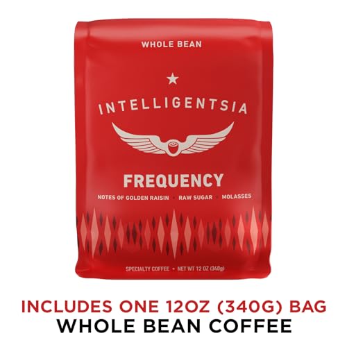Intelligentsia Coffee, Medium Roast Whole Bean Coffee - Frequency Blend 12 Ounce Bag with Flavor Notes of Golden Raisin, Raw Sugar and Molasses