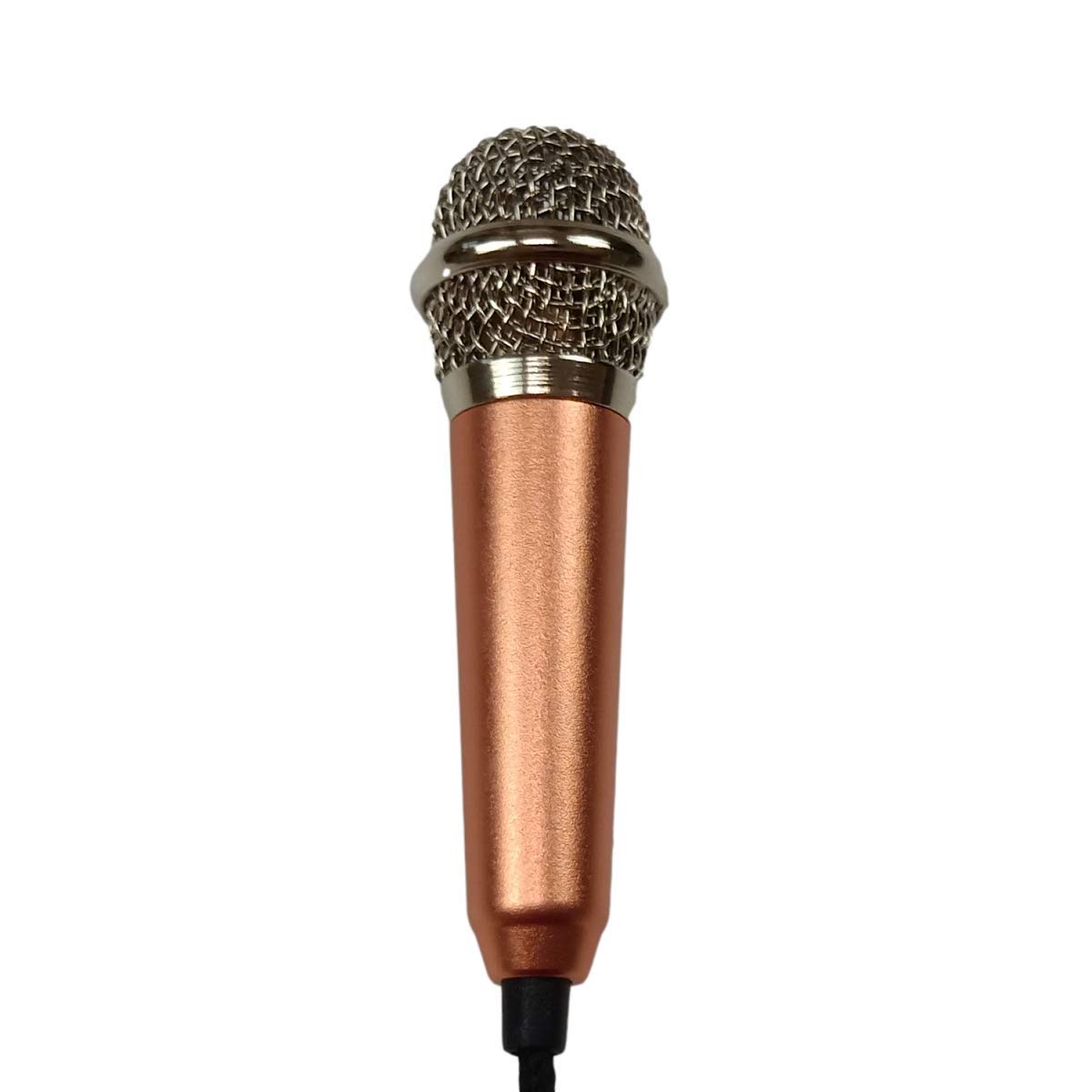 KYMY Mini microphone mini Portable Vocal/Instrument Microphone Mini Karaoke Microphone for Mobile phone laptop Notebook Apple iPhone Sumsung Android with Holder Clip (Golden)
